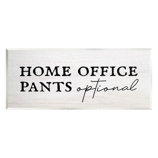Stupell Home Office Pants Optional Funny Wall Plaque Art by Lil' Rue ...