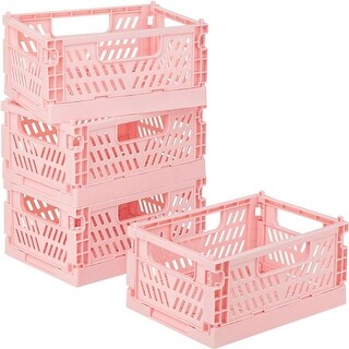 4-Pack Pink Pastel Storage Baskets - Bed Bath & Beyond - 39310796