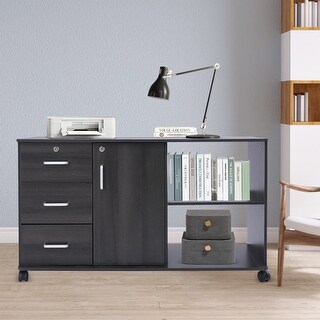 3 Drawers Mobile File Cabinet Freestanding File Cabinets for Home ...