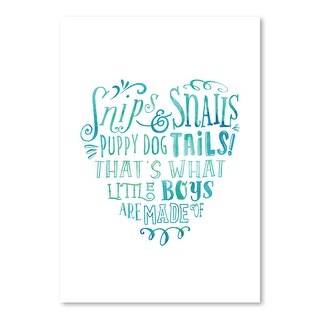 Americanflat - Snips & Snails by Elena David - 16"x20" Poster Art Print ...