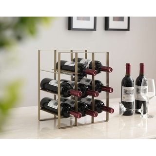 Metal Countertop Wine Rack Bottle Holder, Gold - Bed Bath & Beyond ...