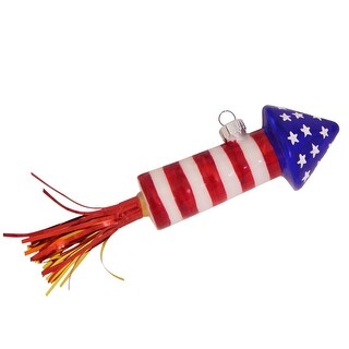 5.75" Red and Blue Firecracker Christmas Ornament (Pack of 2) - Bed ...