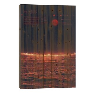 Mars Print On Wood by 2046 Design - Multi-Color - Bed Bath & Beyond ...