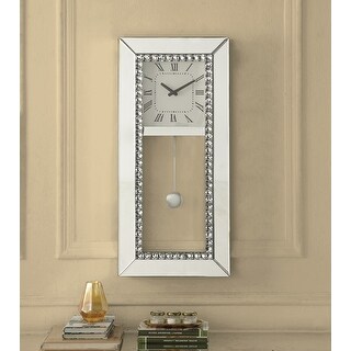 Lotus Wall Clock, Mirrored & Faux Crystal Diamonds - Bed Bath & Beyond ...