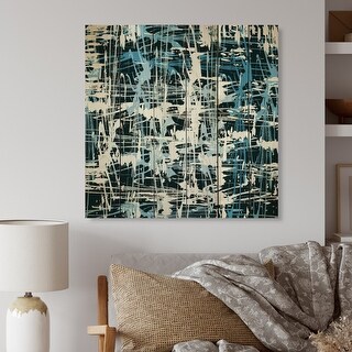 Designart 'Graffiti Line Art' Modern Wood Wall Art Panels - Natural ...