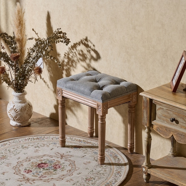 Vintage upholstered stool store