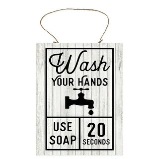 Wash Your Hands Use Soap Funny Bathroom Wood Sign 7" x 9.5" - Bed Bath ...