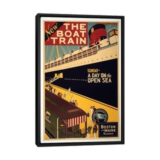 iCanvas "The Boat Train, Boston And Maine Railroad" by Vintage Apple ...