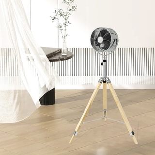 Adjustable-Height 52 in. Tripod Pedestal Fan, 3 Speed Adjustment ...