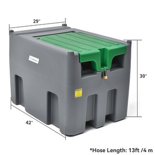 Portable Fuel Caddy Diesel Oil Transfer Tank 105 Gallon w/ 12V Electric ...