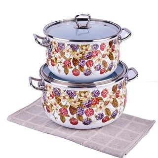 STP Goods Berries Enameled Deep Casserole Set of 2 - Bed Bath & Beyond ...