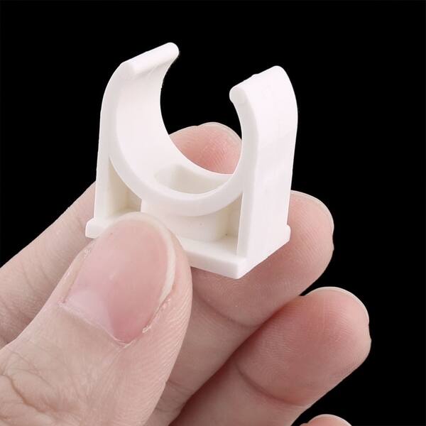 PVC U Shaped Water Supply Tube Hose Pipe Holder Clamp Clip 100Pcs ...