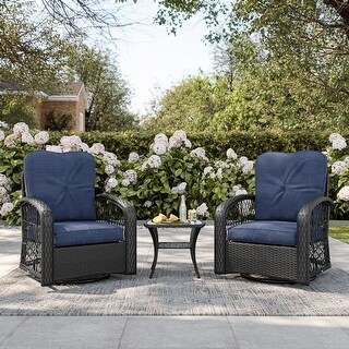 Maybelle Swivel Patio Chairs Set, 3pc - Bed Bath & Beyond - 40196621