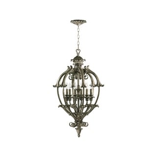 Quorum International 6800-6 Six Light Up Lighting Foyer Chandelier from ...
