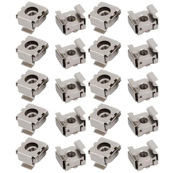 20pcs M4 Carbon Steel Nickle Plated Cage Nut for Server Shelf Cabinet ...
