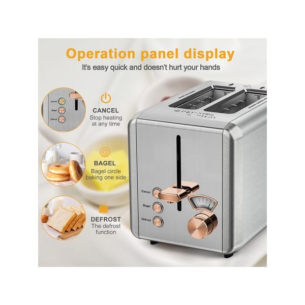 Whall 2 Slice 850W Stainless Steel Toaster - Stainless Steel - Bed Bath ...