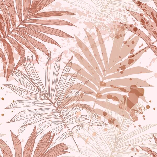 beige palm wallpaper