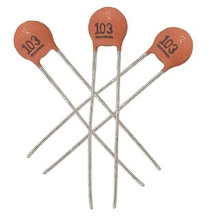 50pcs 10000pF 5OV DIP Low Voltage Ceramic Disc Capacitors - Brown - Bed ...