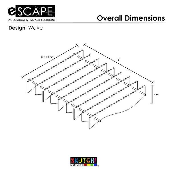 Escape Series 5 L Alternating Wave Acoustical Ceiling Baffles 9pc