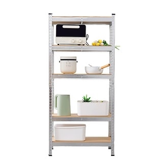 5-Tier Storage Shelves Adjustable Metal Storage Shelving ...