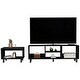 Eclipse Living Room Duo Set with TV Stand And Coffee Table with Steel ...