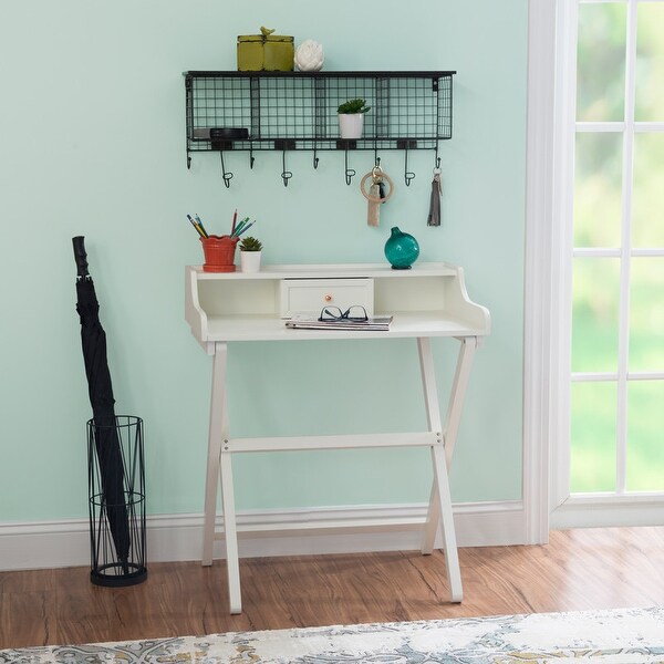 Clover White Solid Wood Folding Desk On Sale Bed Bath Beyond 21586036