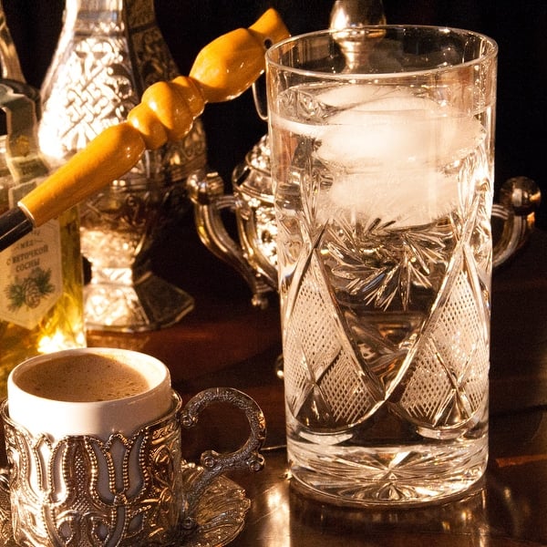 Neman Glassworks Mill Cut High-End Crystal High-Ball Glass - Bed Bath ...