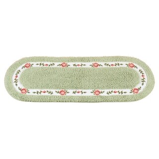Soft & Absorbent Floral Tufted Non-Slip Bathroom Runner Rug - 49" x 17. ...