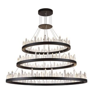 Elegant Lighting Malta 3 Light 42" Wide Integrated LED Ring Chandelier ...