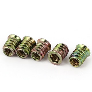 5pcs M10 x 20mm Wood Insert Interface Screws Hexagon Socket E-Nuts for ...