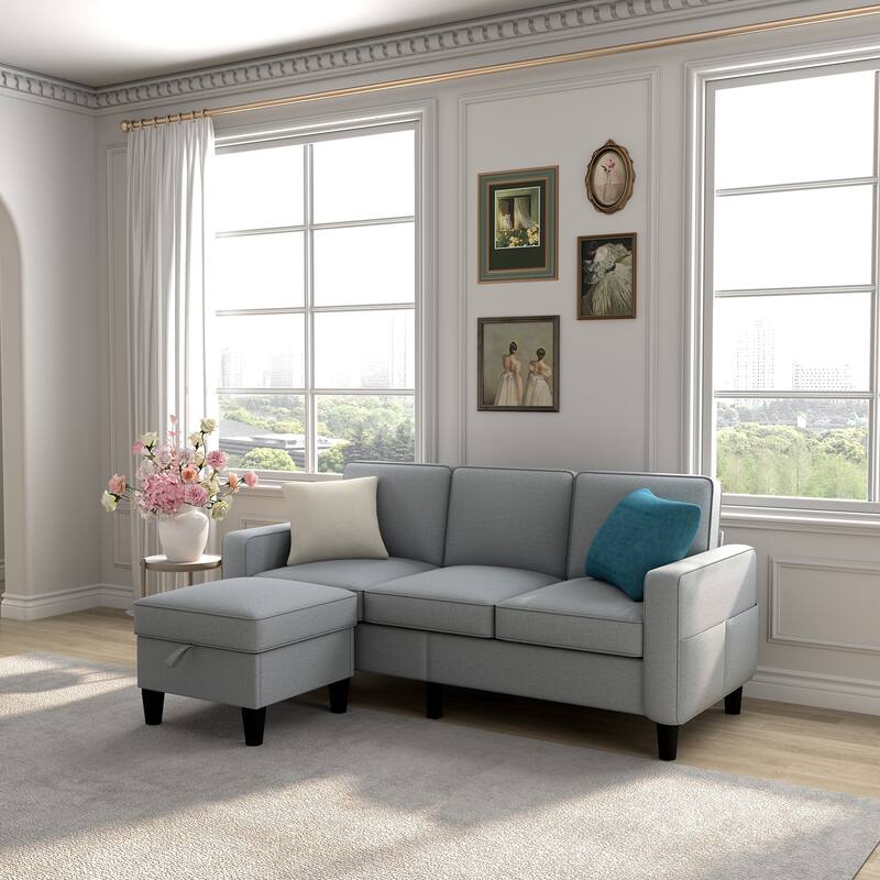 Sofa Compact Spaces With Lounge Lounges, 3 Seater, L-Shaped Design For ...