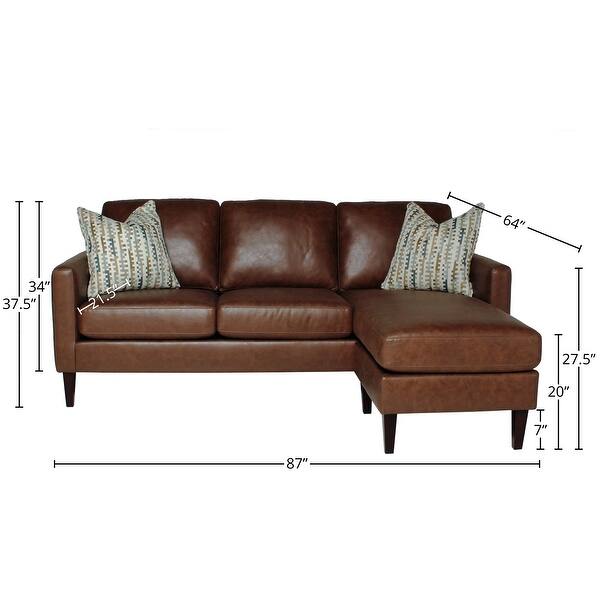 Jonah Transitional Chofa Chaise Sofa with Movable Ottoman - Bed Bath ...