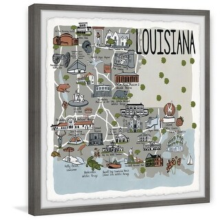 'Gray Louisiana Spots' Framed Painting Print - Bed Bath & Beyond - 33983494
