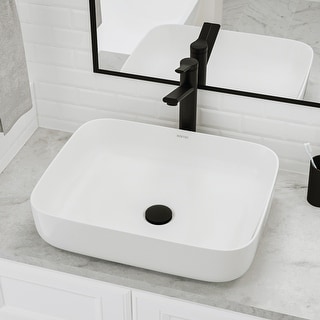Karran Valera 20" Vitreous China Vessel Bathroom Sink in White - Bed ...