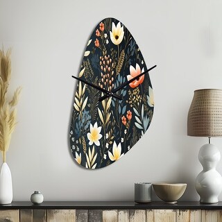 Nature's Exquisite Floral Collage - Floral Wall Clocks in Asymmetrical ...