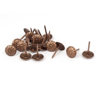 Home Furniture Iron Upholstery Tack Nails Push Pins Copper Tone 7/16 ...