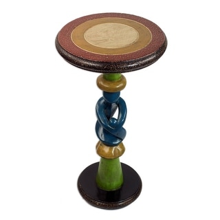 Handmade Family Love Wood accent table (Ghana) - Bed Bath & Beyond ...