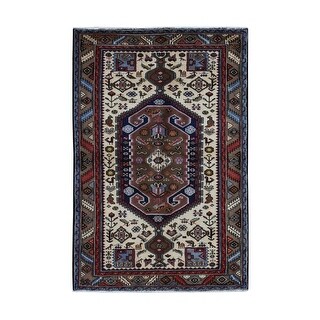 Shahbanu Rugs Ivory, New Zoroastrian Mosel with Small Animal Figurines ...