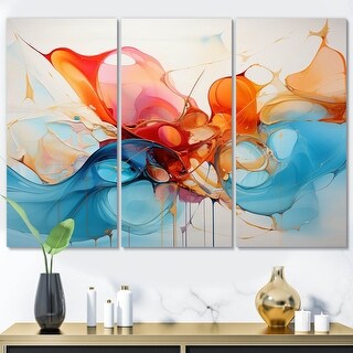 Designart "Collage Symphony III" Abstract Collages Canvas Prints Set ...