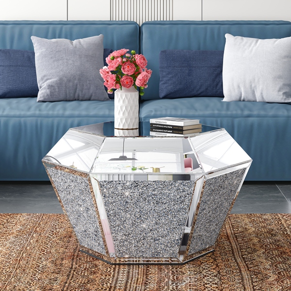 Crushed glass side table store