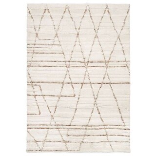 Leona Ivory Beige Tribal Wool Shag Rug - Bed Bath & Beyond - 40313241