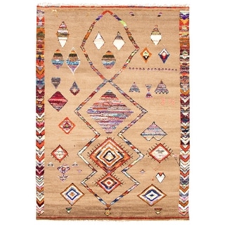 ECARPETGALLERY Hand-knotted Pak Finest Marrakesh Tan Wool Rug - 8'9 x ...