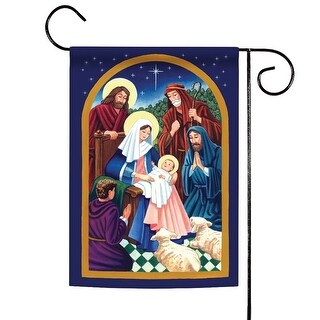 Nativity Night Christmas Outdoor Garden Flag 18" x 12.5" - Bed Bath ...