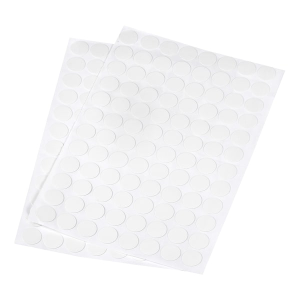 15mm Dia PVC Self Adhesive Screw Hole Cover Stickers 2 Sheet/192pcs ...