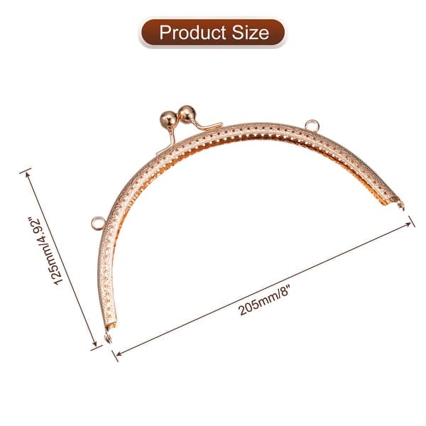 Metal Purse Frames - 8" 4Pcs Kiss Lock Clasp Frame Embossed Clutch ...