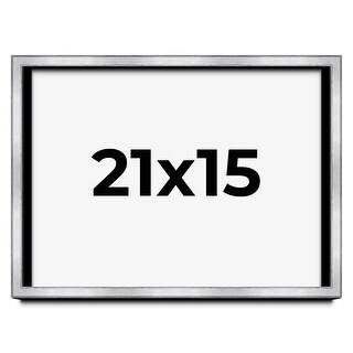 21x15 Shadow Box Frame Silver | 1.375 Inches Deep Real Wood - Bed Bath ...