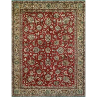 Fine Vintage Distressed Gary Red/Beige Rug - 9'7" x 12'4" - Bed Bath ...