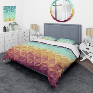 Designart 'Hipsters Geometric Pattern' Modern Duvet Cover Set - Bed ...