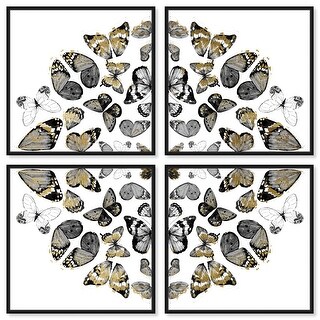 Oliver Gal 'Butterfly Wings Modern Pattern' Framed Canvas Art Print ...