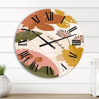 Designart 'Organic Shapes With Abstract Ornaments VI' Mid-Century ...